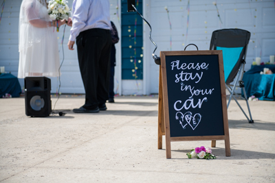 Retro-Inspired lace Dress - Elizabeth's Amazing Drive Up Wedding - Real ...